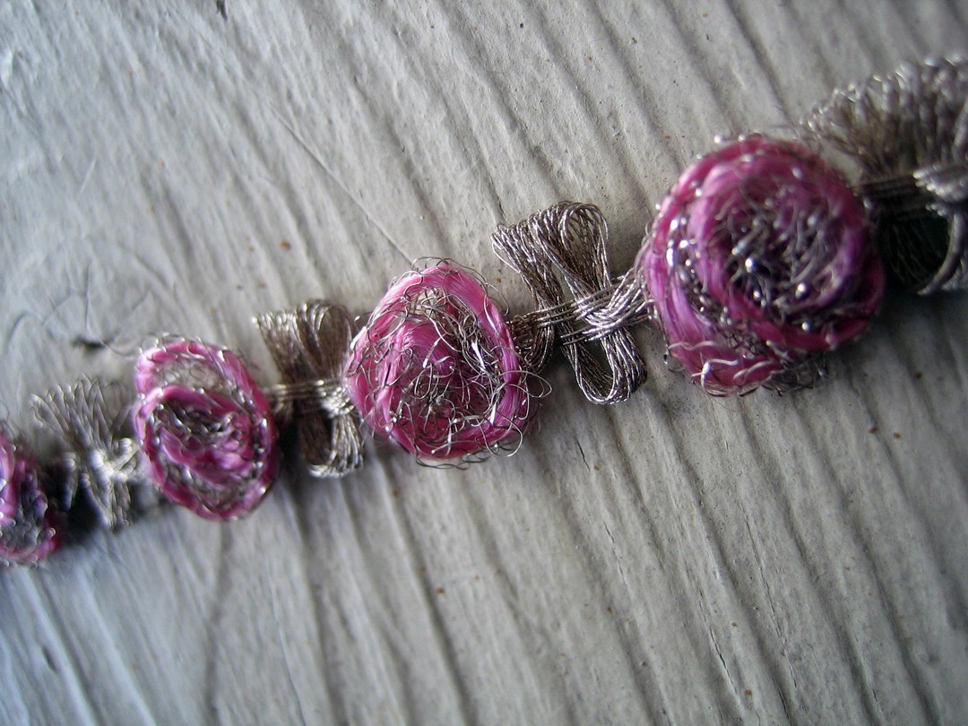 Select a Length of Tiny Rosettes 1920s French Metallic Thread Floss ...