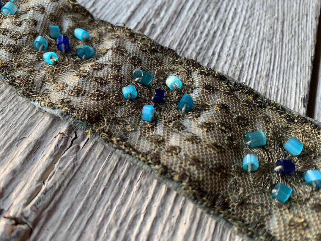 21 Inch 1920s Flapper Headache Band Beaded With Metallic Embroidered ...