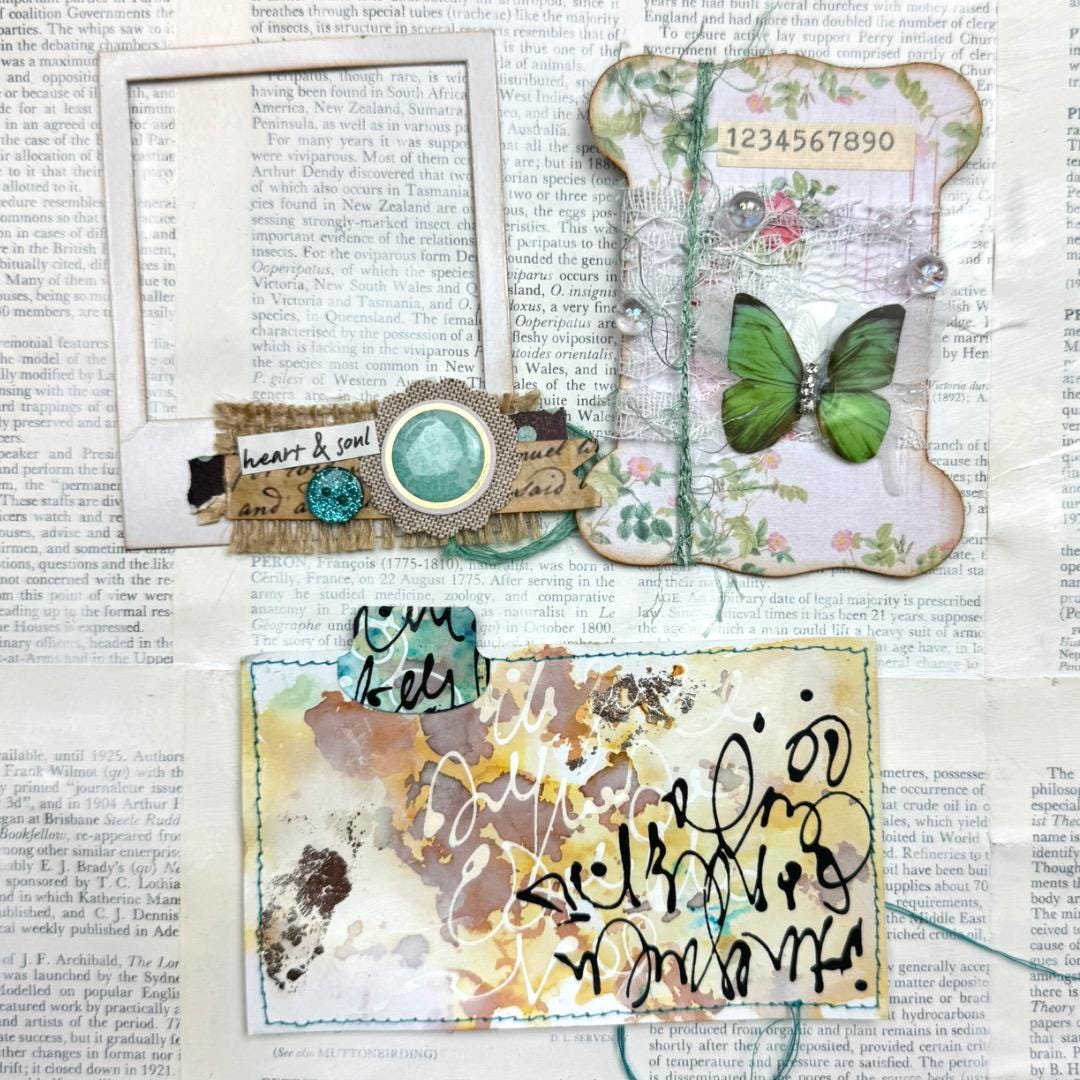 One of a Kind 3 Pack,handmade Index Card, Journal Cards, Junk Journal ...