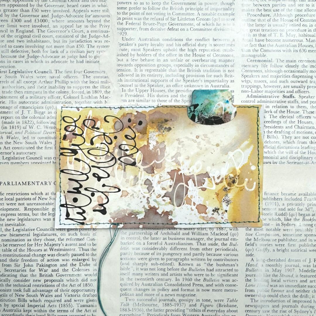 Mixed Media Index Card,handmade Index Card, Journal Cards, Junk Journal ...
