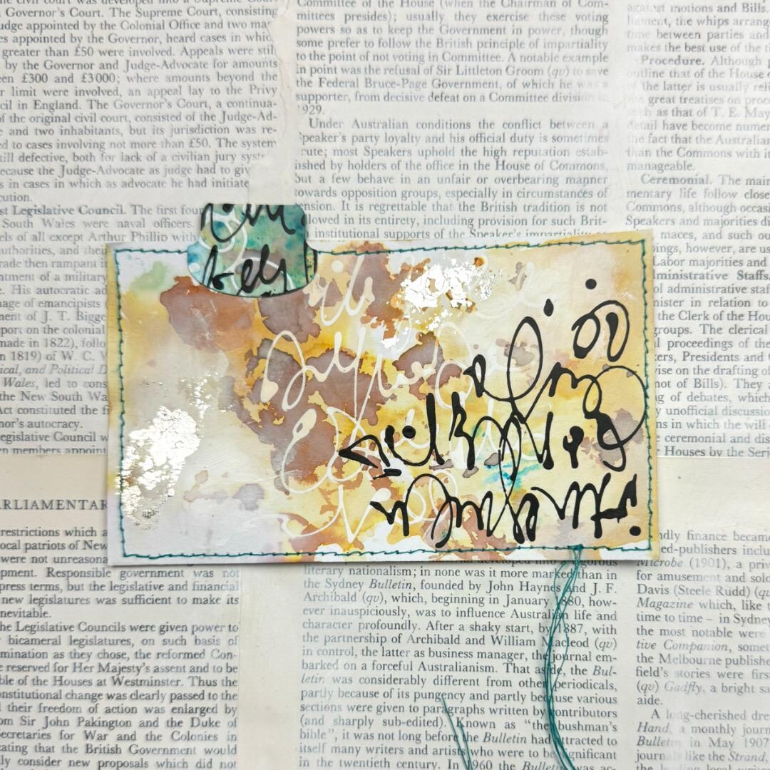 Mixed Media Index Card,handmade Index Card, Journal Cards, Junk Journal ...