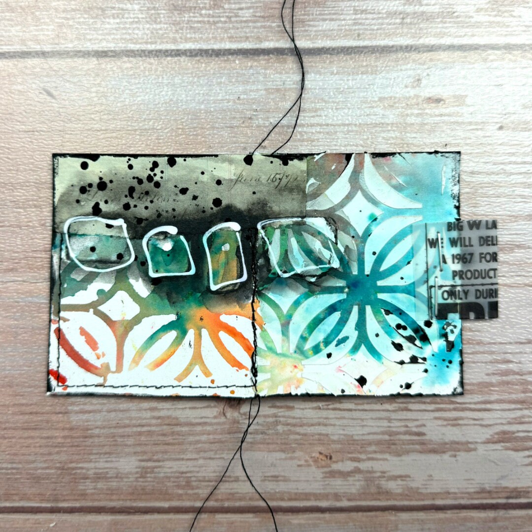 Mixed Media Index Card,handmade Index Card, Journal Cards, Junk Journal ...