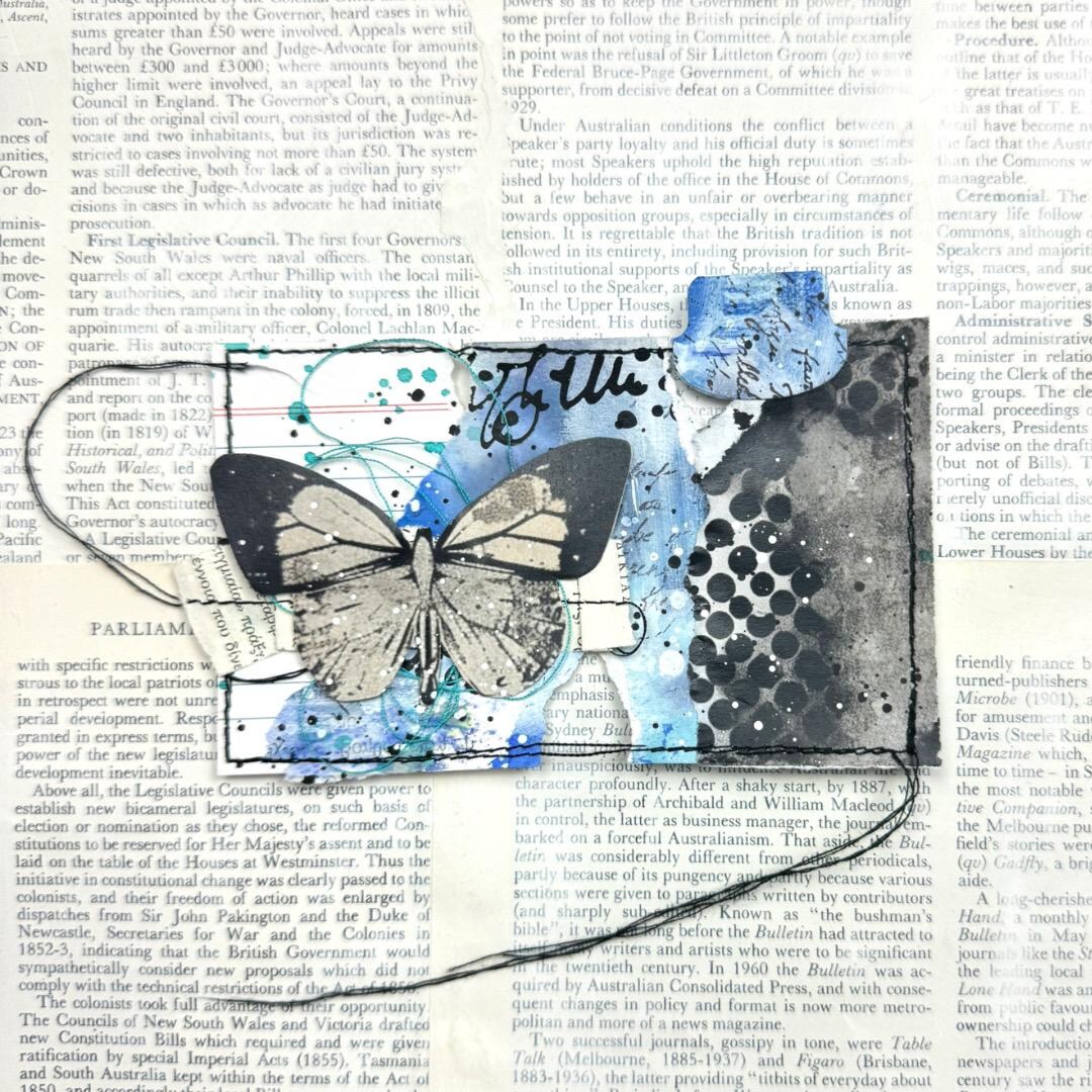 Mixed Media Index Card,handmade Index Card, Journal Cards, Junk Journal ...