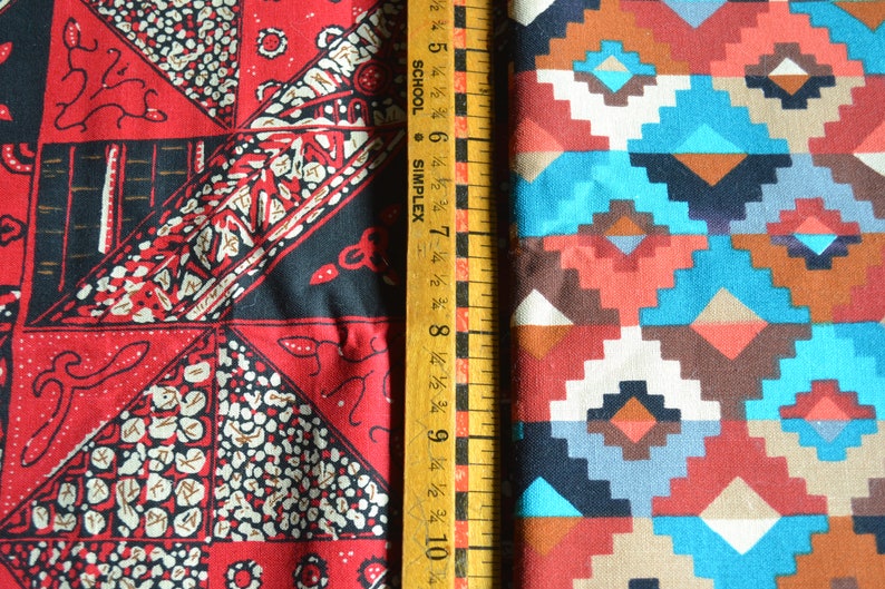 Remnant Fabric in Southwest With a New Look but Still Red - Etsy