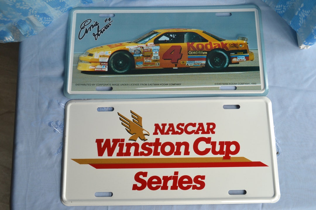 Vintage Nascar License Plate: Ernie Irvan #4 Kodak Car - Etsy