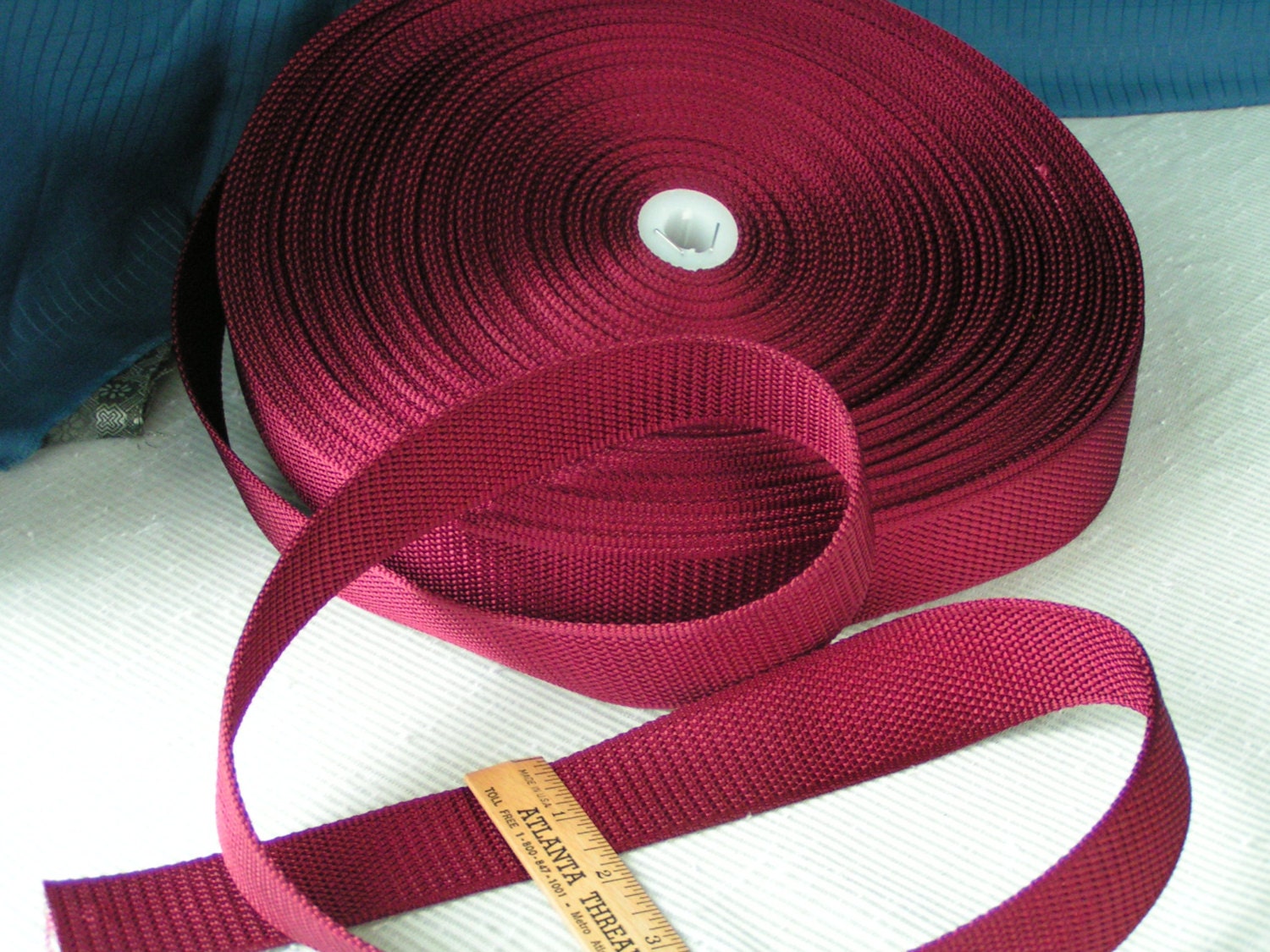1 1/2 wide Dark Raspberry maroon 100% Nylon Webbing | Etsy
