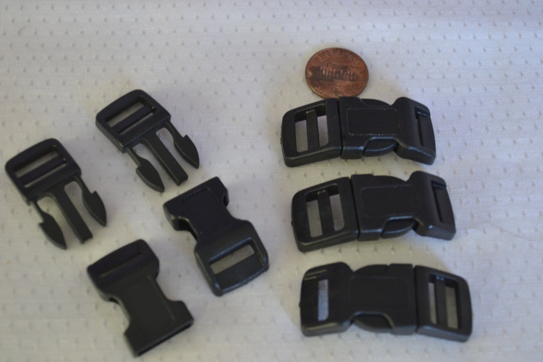 5 Small Black Side Release Buckles: 1/2 Inch for Doll Clothing and Dog ...