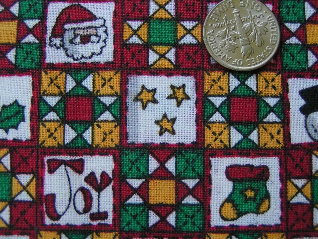 Christmas Cotton Checkerboard and Quilt Design Fabric, Angels, NOEL ...
