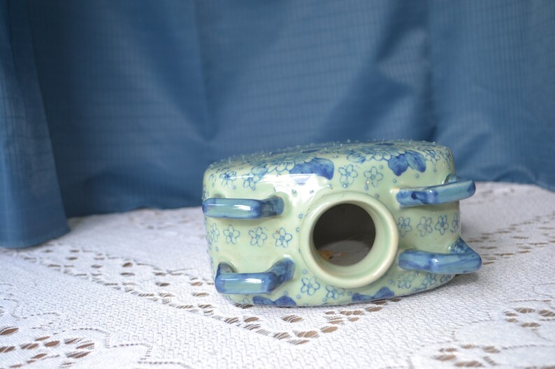 Rectangular Vase With Handles Blue Home Decor. Great Vintage. - Etsy