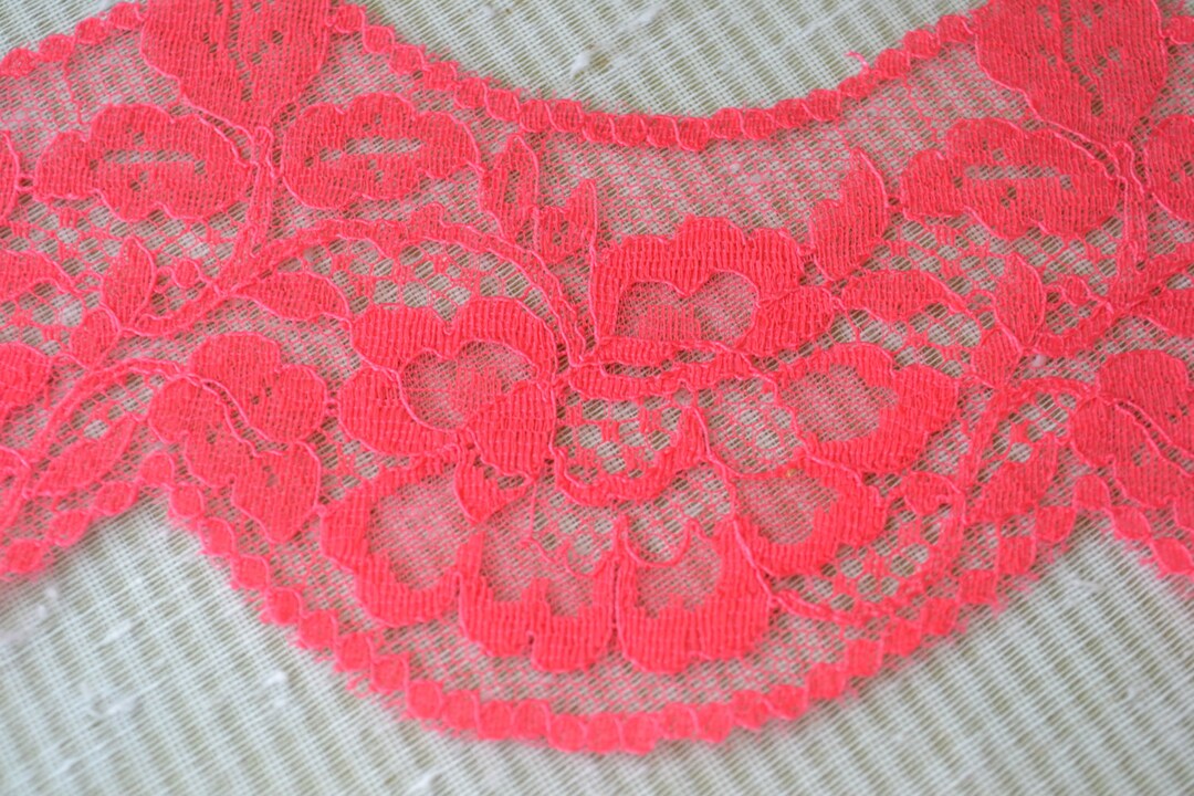 Three Inch Wide Scalloped Coral Rose Pink Lace a Truly - Etsy
