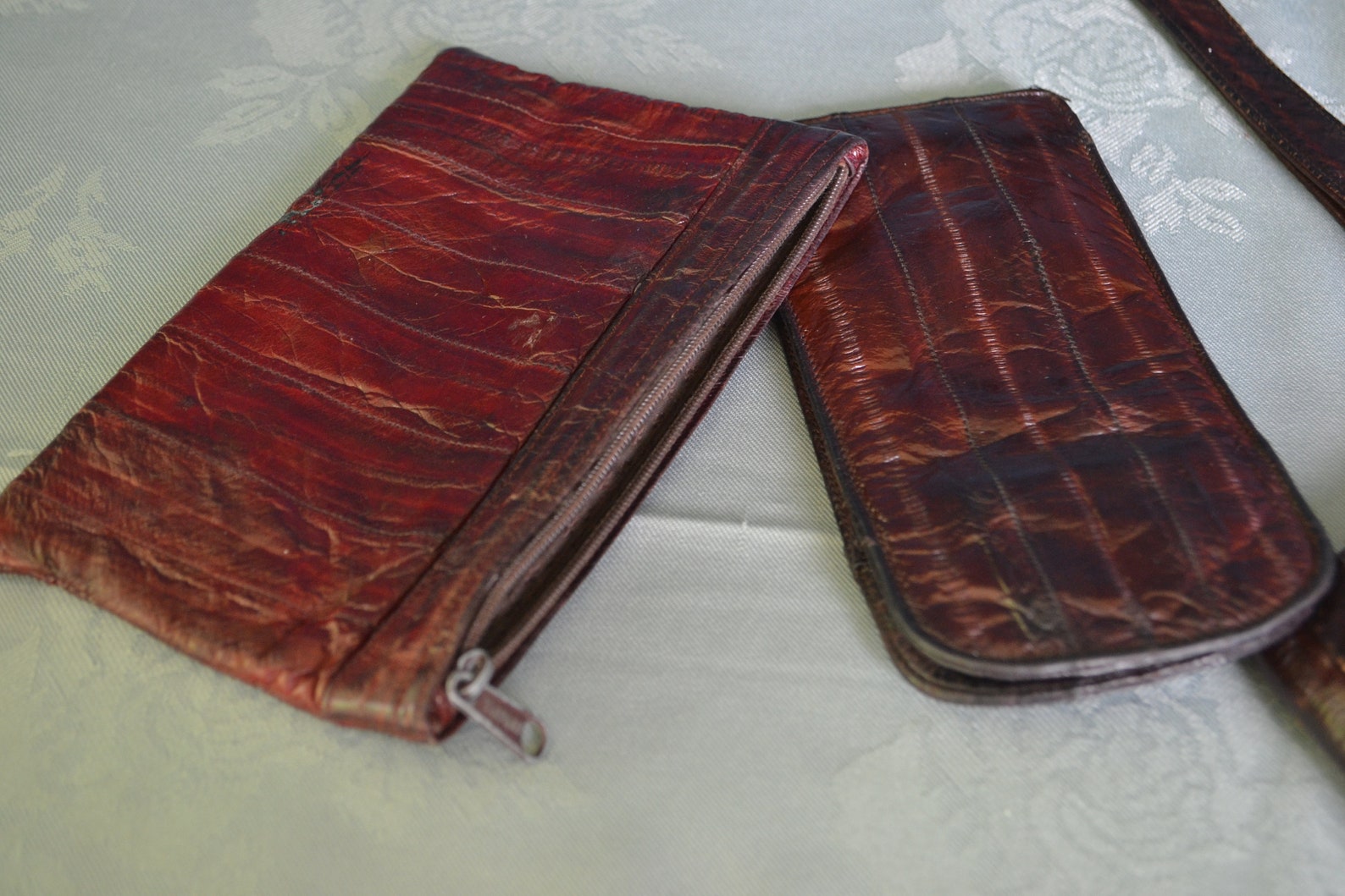Brown Eel Skin Shoulder and Handbag Included Are Matching Eel - Etsy