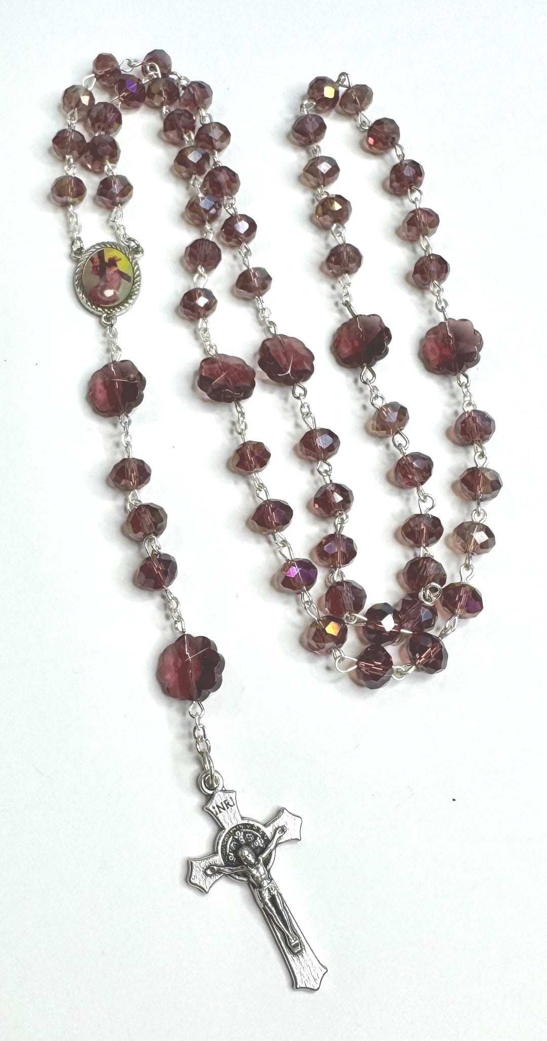 Black Nazarene Rosary: Maroon Poong Nazareno With Saint Benedict ...