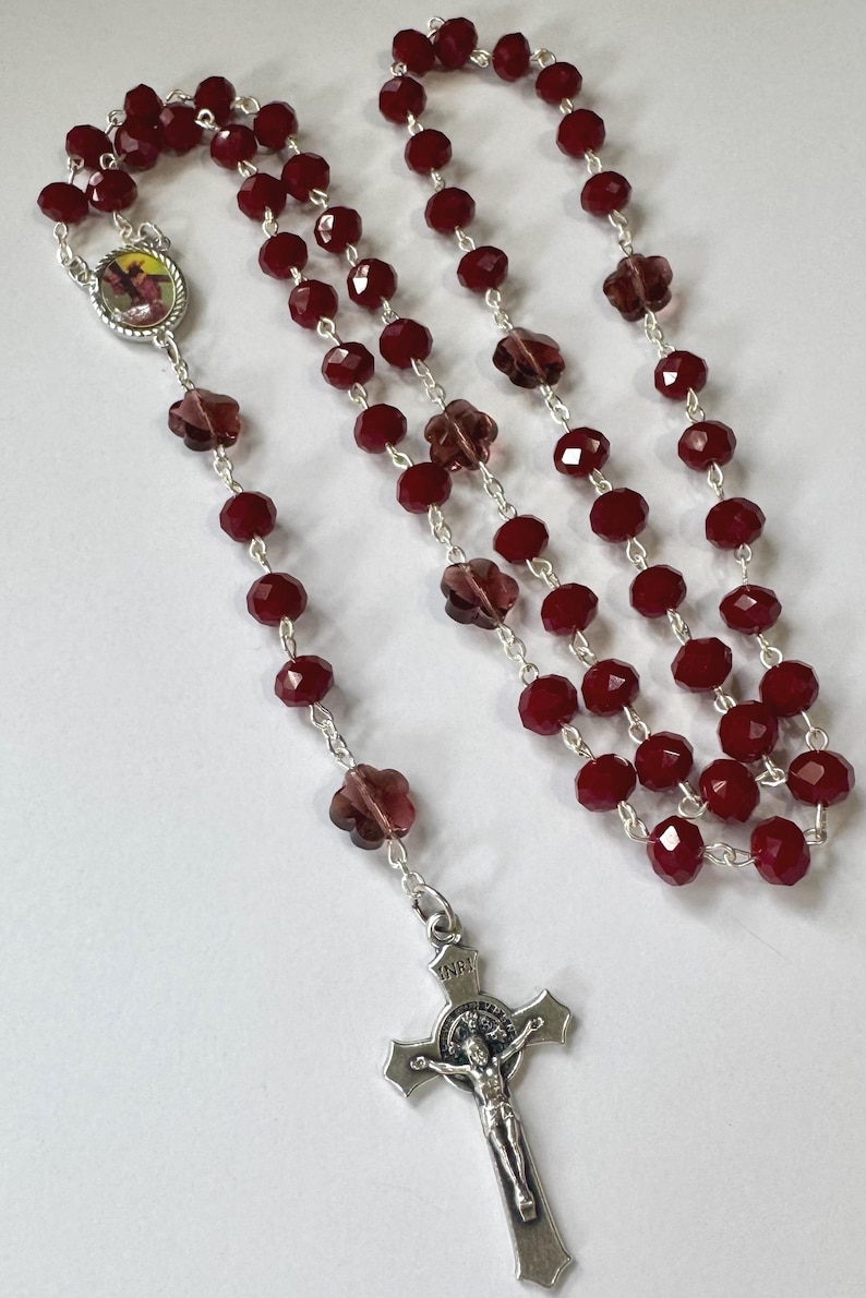 Black Nazarene Rosary: Maroon Poong Nazareno With Saint Benedict ...