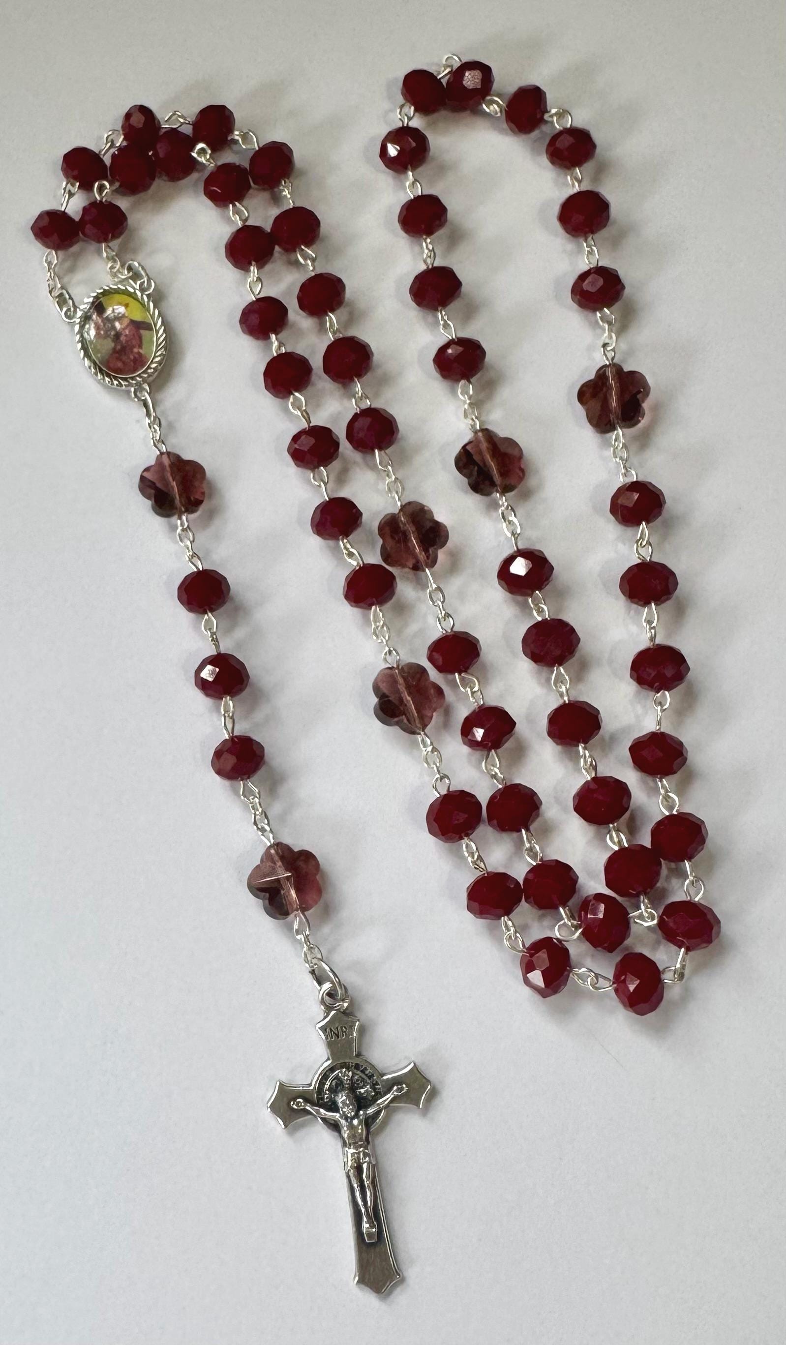 Black Nazarene Rosary: Maroon Poong Nazareno With Saint Benedict ...