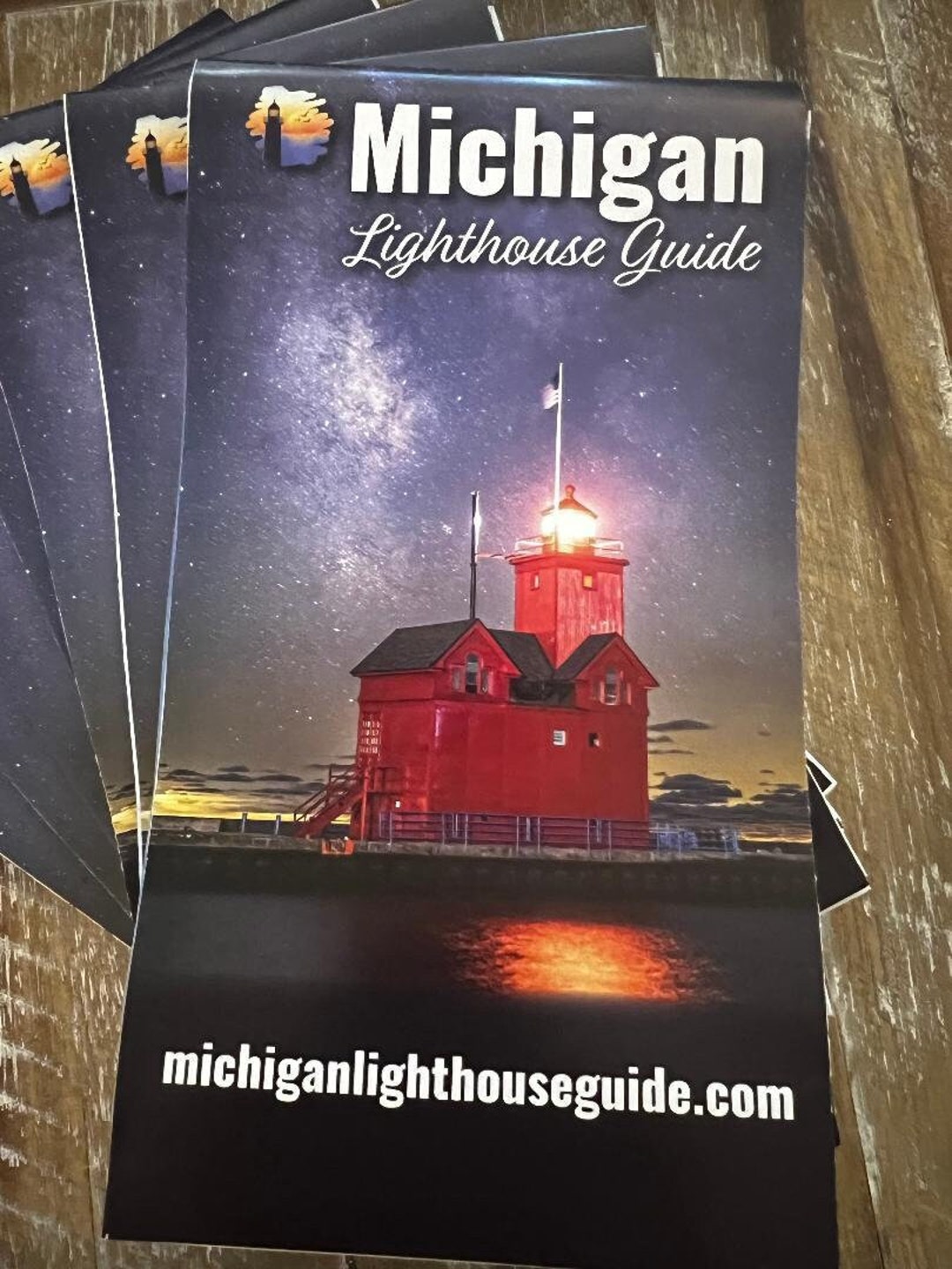 Michigan Lighthouse Guide Map - Etsy
