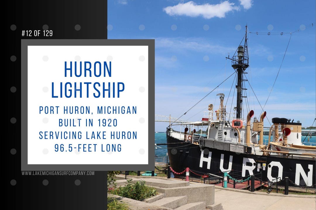 Huron Lightship Lighthouse Photo Michigan Lighthouse Small Photo Print ...