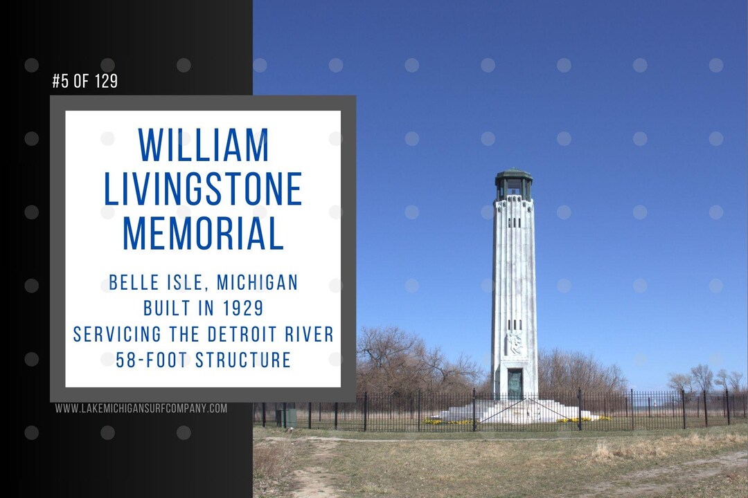 William Livingstone Memorial Lighthouse Photo - Michigan Lighthouse ...