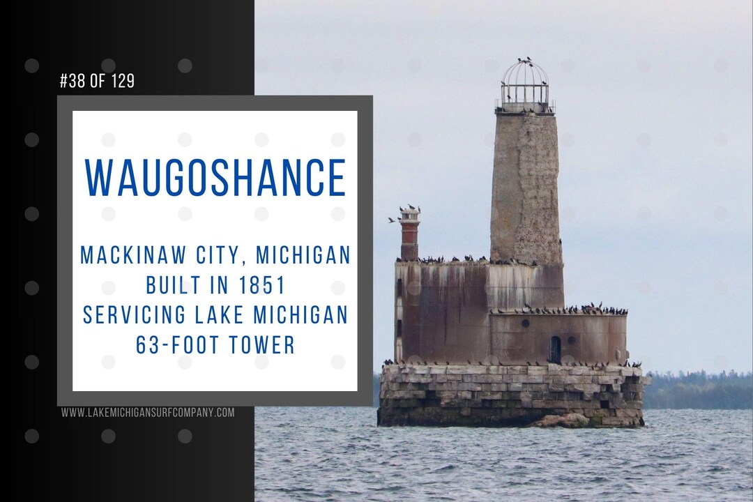 Waugoshance - Michigan Lighthouse Small Photo Print Trading Card - Mini ...