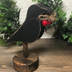 Primitive Farmhouse Decor / Primitive Crow / Tiered Tray Decor /room ...