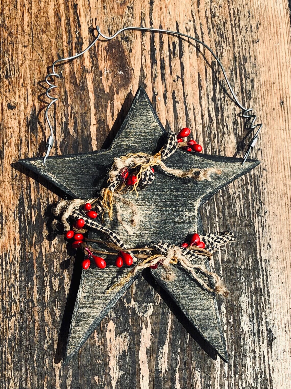 Primitive Wooden Black Star/ Rustic Farmhouse Star / Rustic Country ...