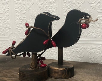 Primitive Country Decor / Primitive Crow / Tiered Tray Decor /room ...