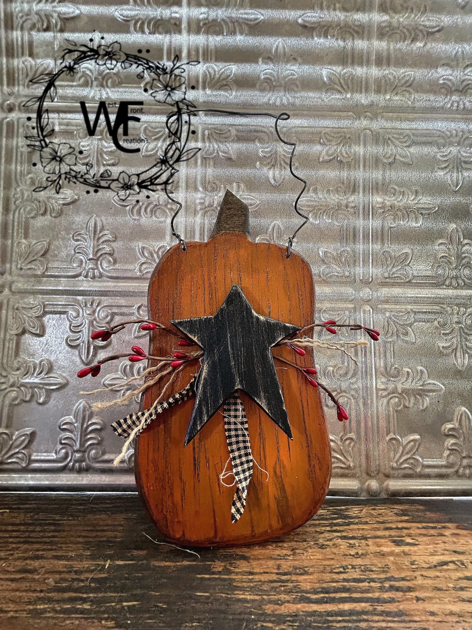 Primitive Rustic Fall Pumpkin Wall Decor , - Etsy