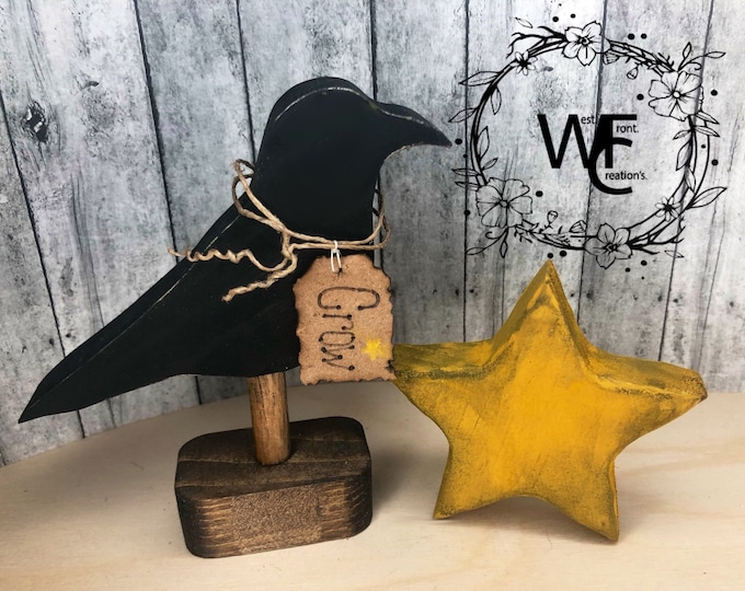 Primitive Country Decor / Primitive Crow / Tiered Tray Decor /room ...