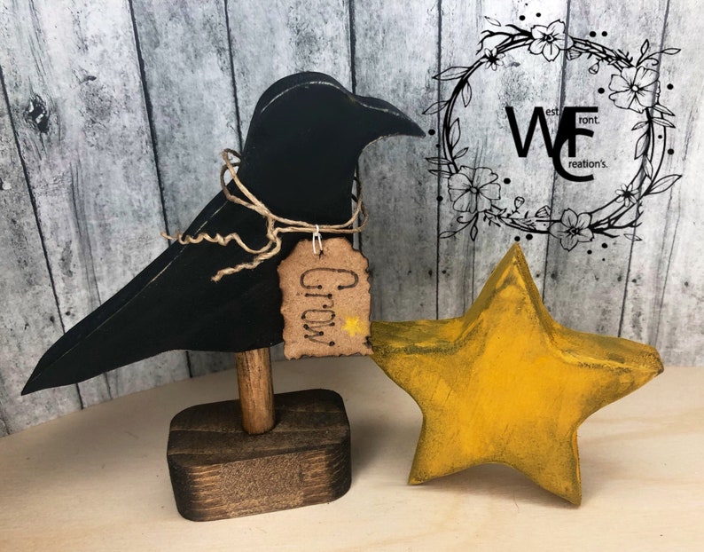 Primitive Country Decor / Primitive Crow / Tiered Tray Decor /room ...