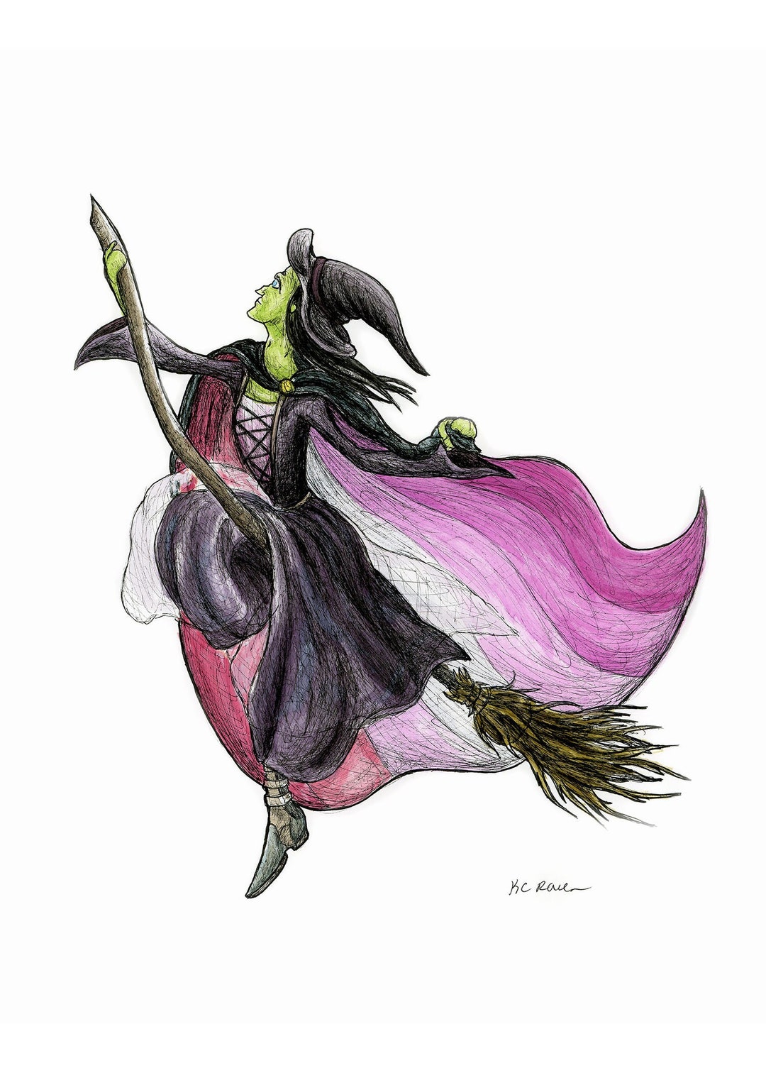 072 - Pride Monsters Lesbian Witch Horror Fantasy LGBTQ Art Print - Etsy