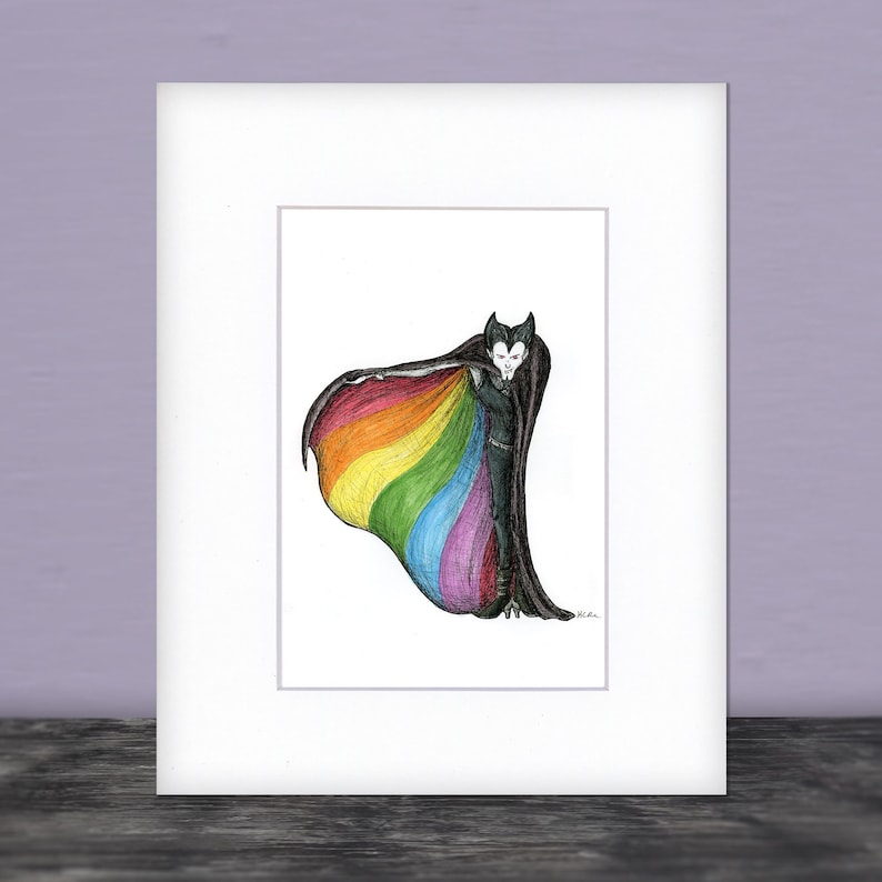 070 - Pride Monsters Gay Dracula Vampire Horror Fantasy LGBTQ Art Print ...