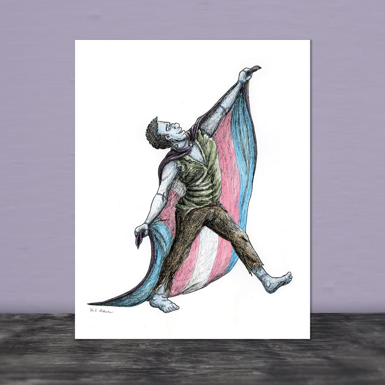 071 - Pride Monsters Transgender Frankenstein Horror Fantasy LGBTQ Art ...