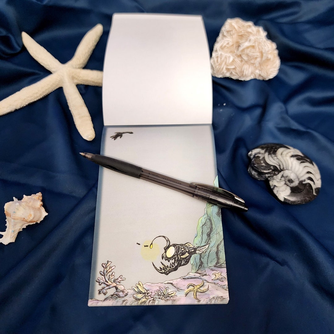 170 Nautical Deep Sea Anglerfish Notepad 4x6 50 Pages - Etsy