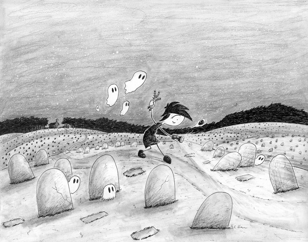 160 - Emo State: Ghost Hunting - Comic Surreal Art Print - Etsy