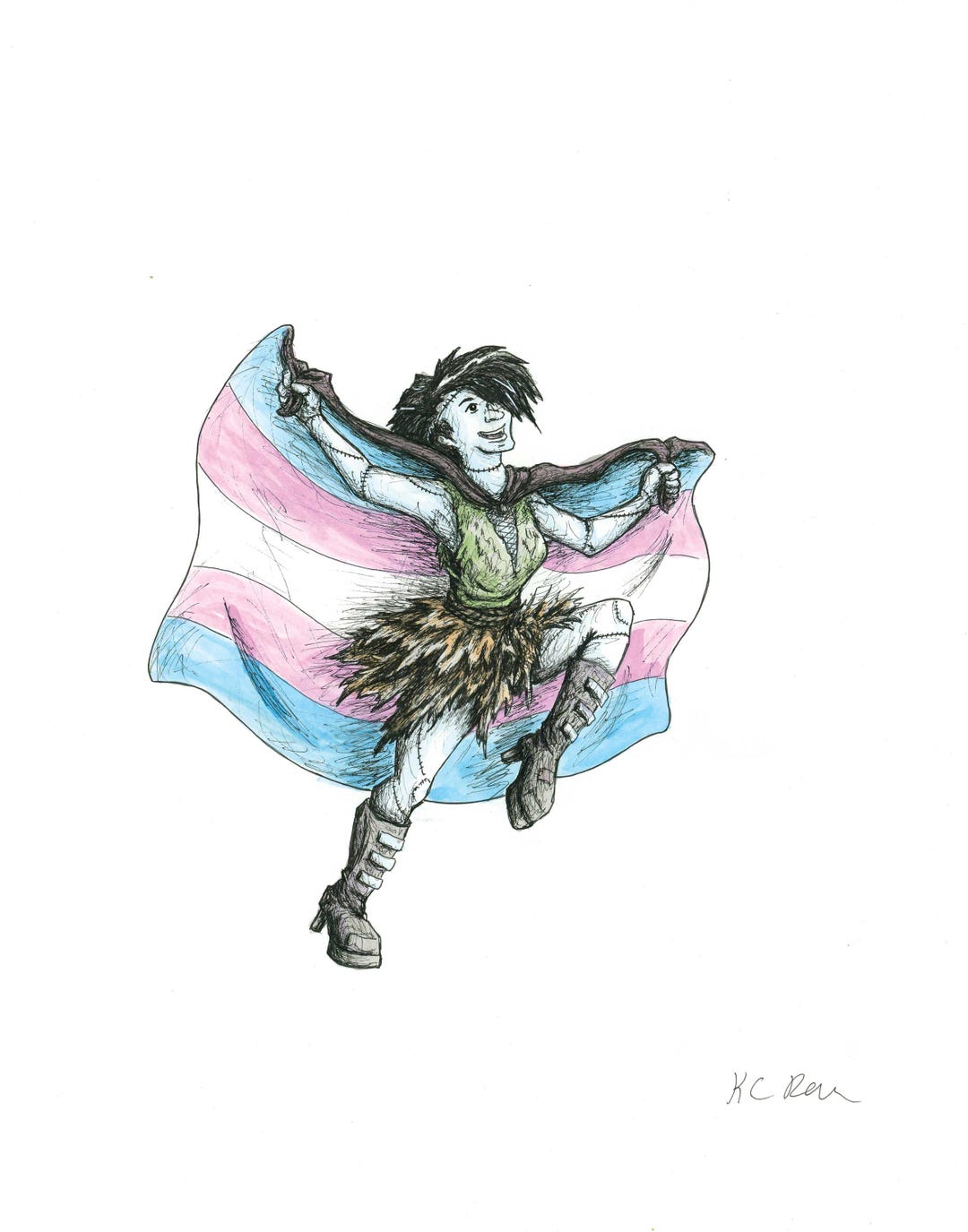 229 - Pride Monsters Transgender Fem-frankenstein Horror Fantasy LGBTQ ...