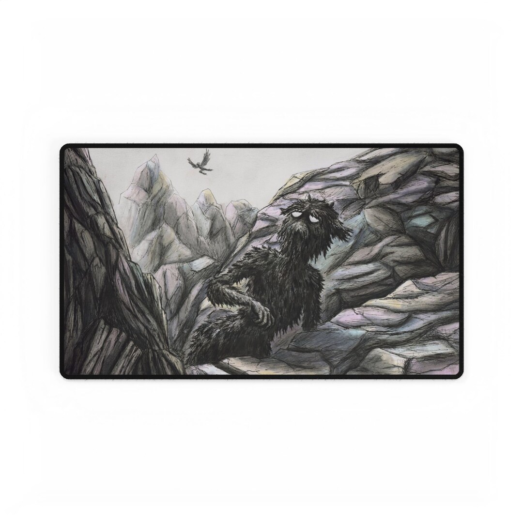 209 - Desk Mats, Glacier Monster Cryptid, Mythical Creature, Dark ...