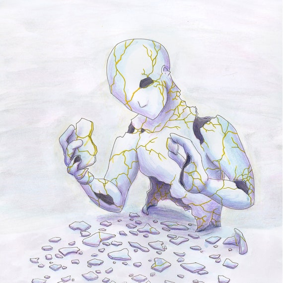 Broken Porcelain Doll Drawing