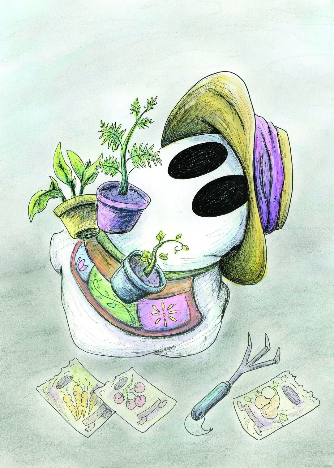 190 Boo Gardener Plants Seeds Fantasy Art Print - Etsy