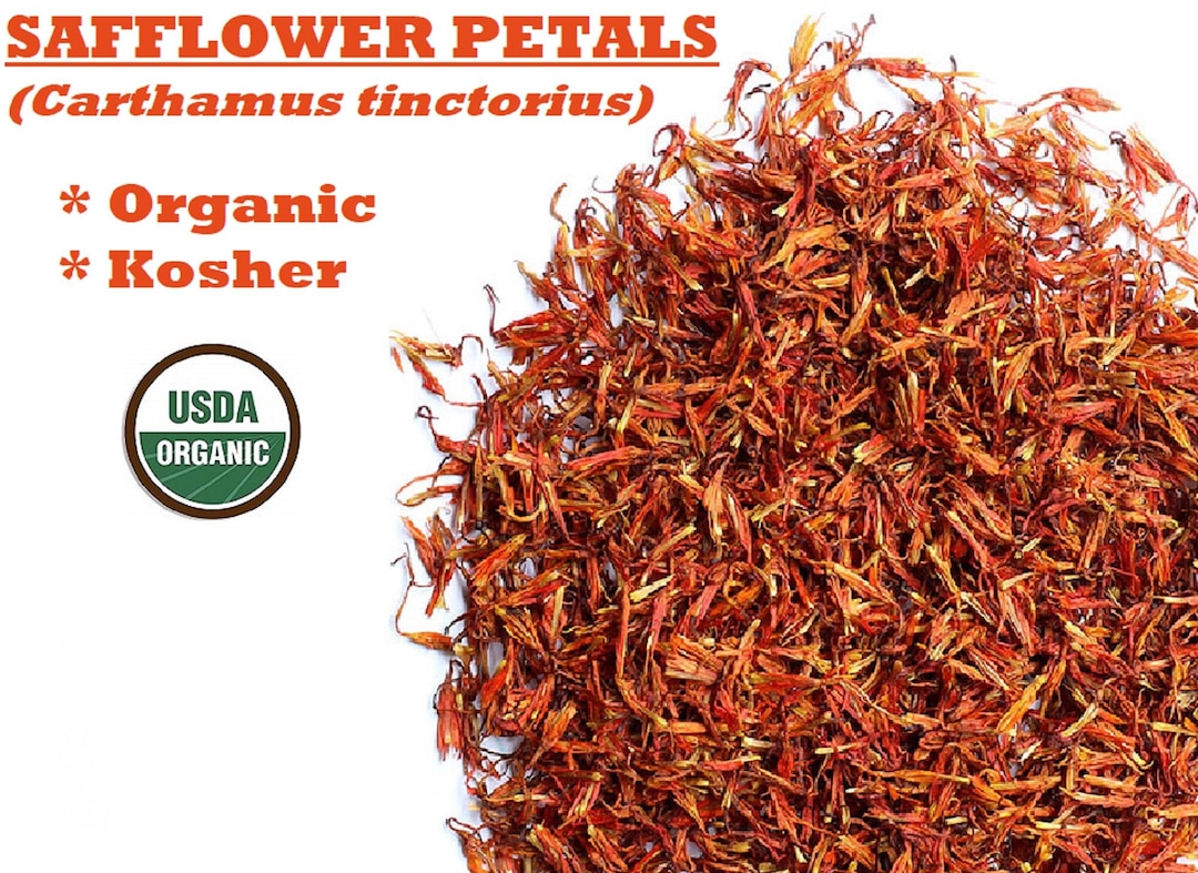 Organic SAFFLOWER PETALS - Carthamus Tinctorius Herb, Poor Man's ...