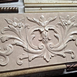 Backsplash 'mural' Ceramic Tile or Decorative Centerpiece, 9.5 X 17.5 ...
