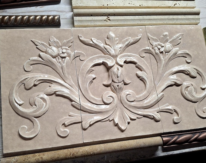 Backsplash 'mural' Ceramic Tile or Decorative Centerpiece, 9.5 X 17.5 ...