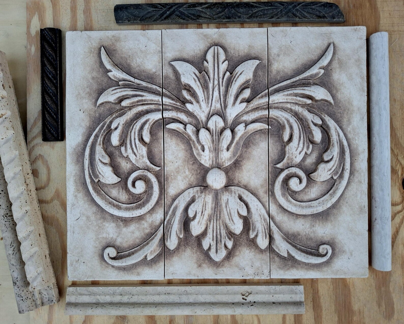 Backsplash 'mural' Ceramic Tile or Decorative Centerpiece, 12.75 X 15. ...