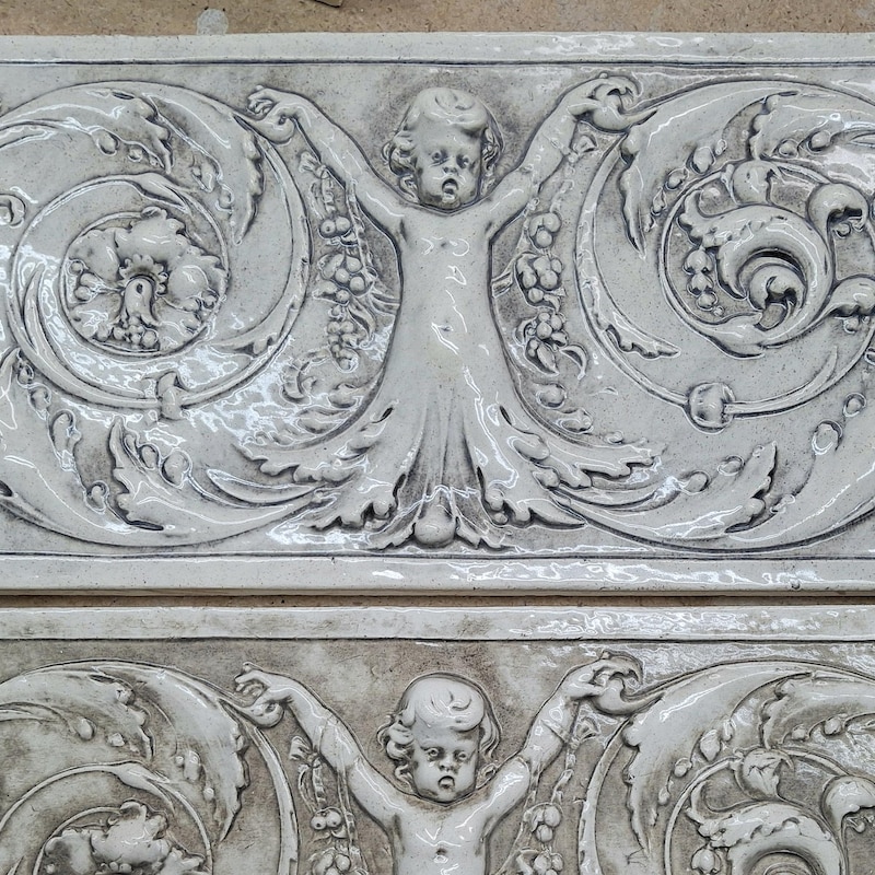 Beige Relief Tile - Etsy