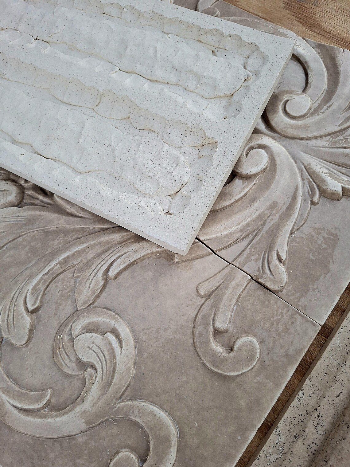 Backsplash 'mural' Ceramic Tile or Decorative Centerpiece, 9.5 X 17.5 ...