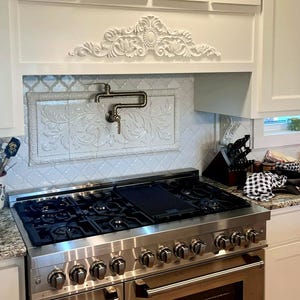 Backsplash 'mural' Ceramic Tile or Decorative Centerpiece, 9.5 X 17.5 ...