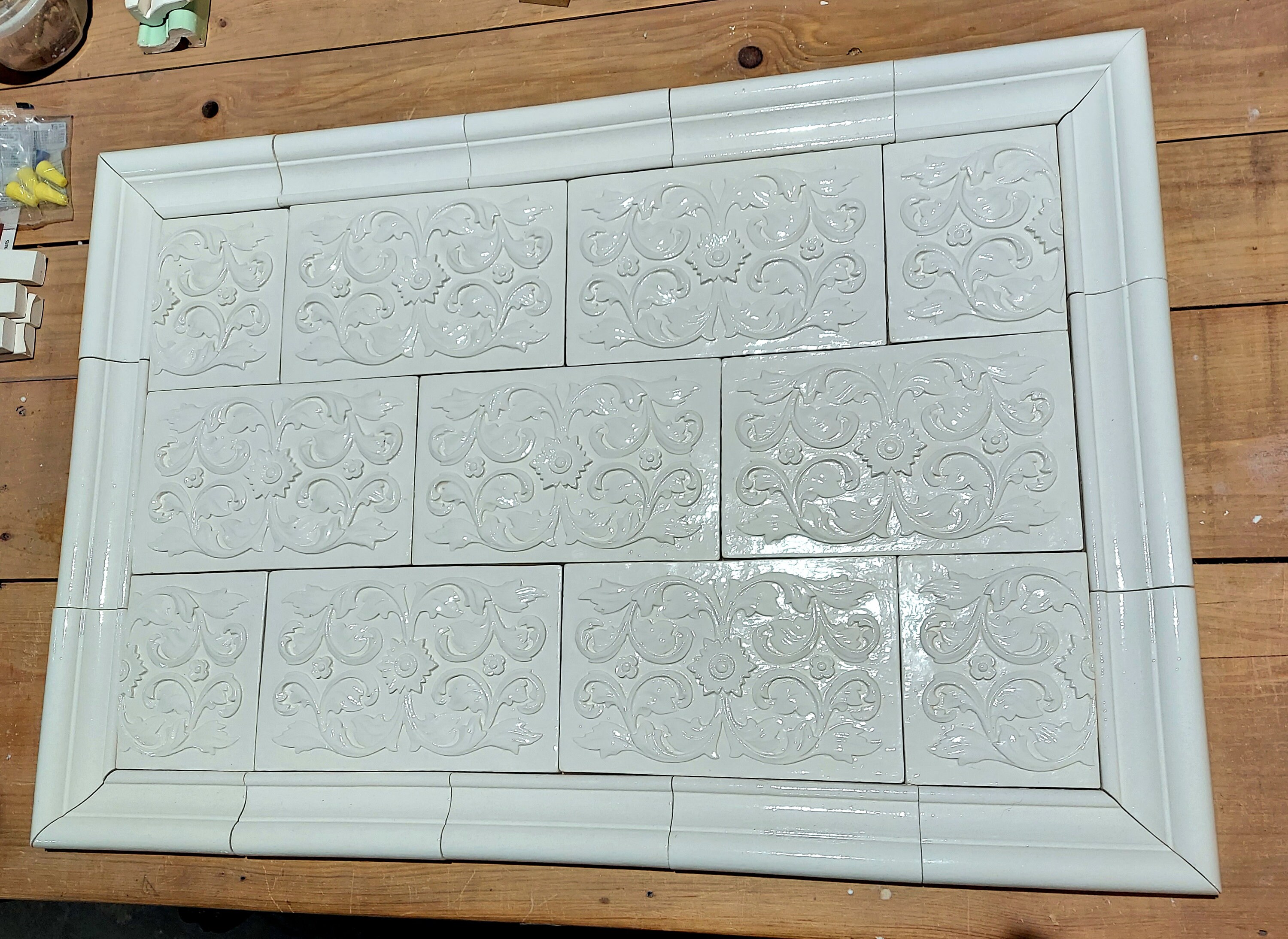 Ceramic Tile Medallion or Mural for Your Kitchen Backsplash. Champagne ...