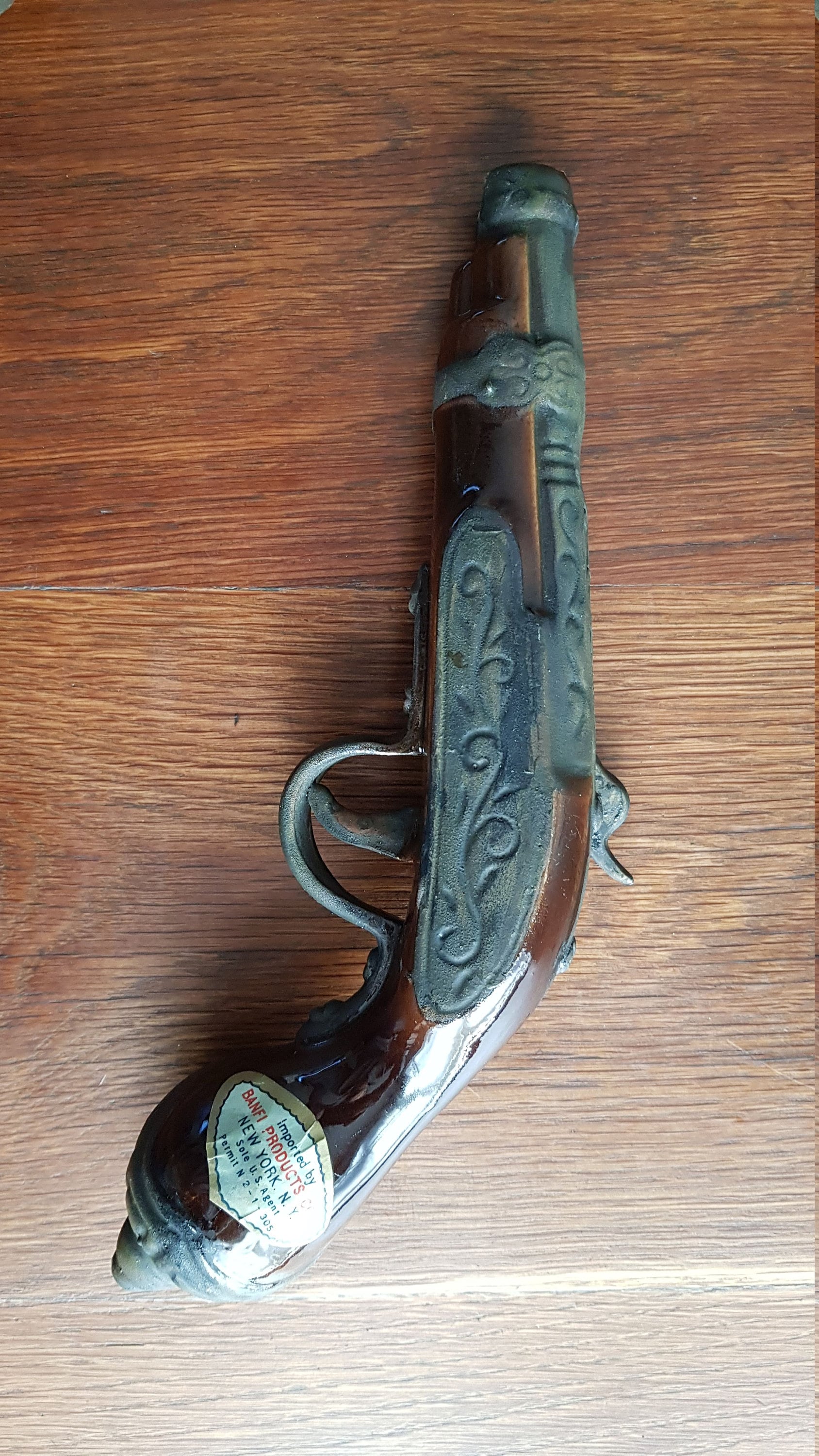 Rare Vintage Duo of Barsottini Vino Rosso Ceramic Glass Gun Musket ...