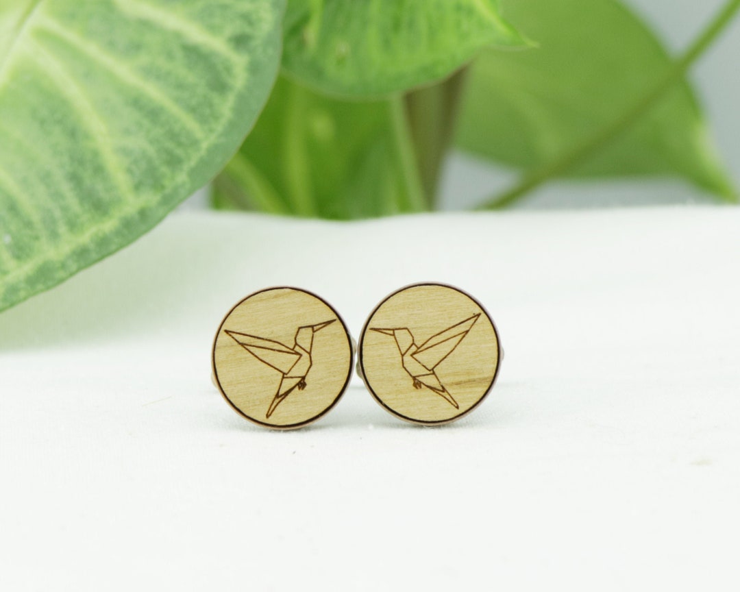 Crane Bird Origami Cufflinks - Wildlife Warrier - Bird Lover - Bird ...