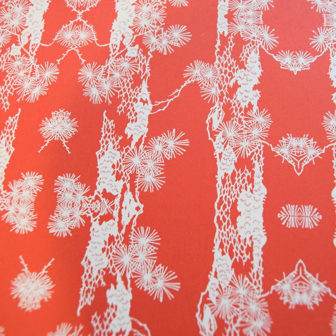 Decorative Paper, Japanese Red and White Design, Japanese Tree Paper ...