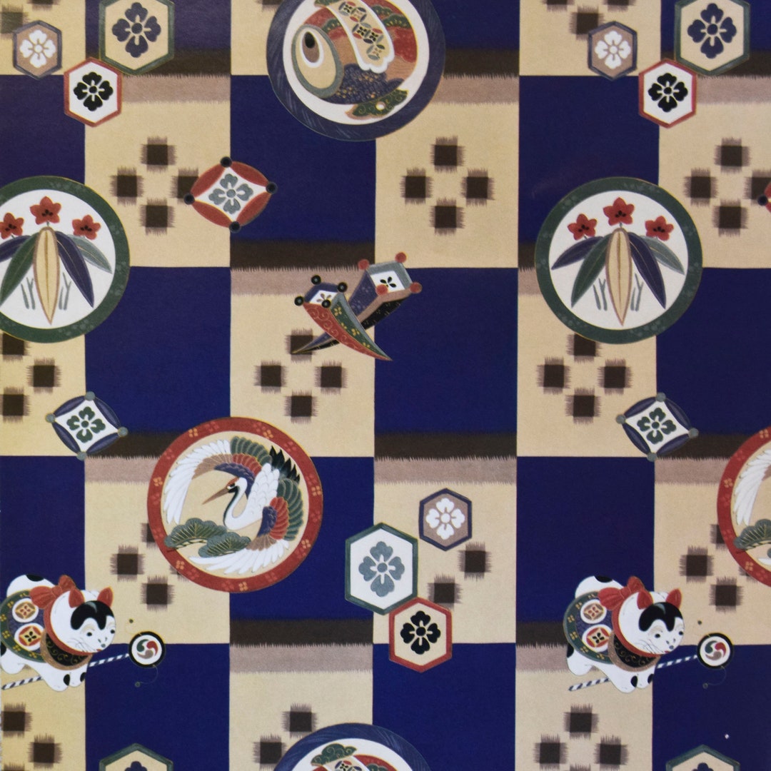 Kimono Paper, Japanese Paper, Two Sheets, Decoupage Paper, Scrapbooking ...