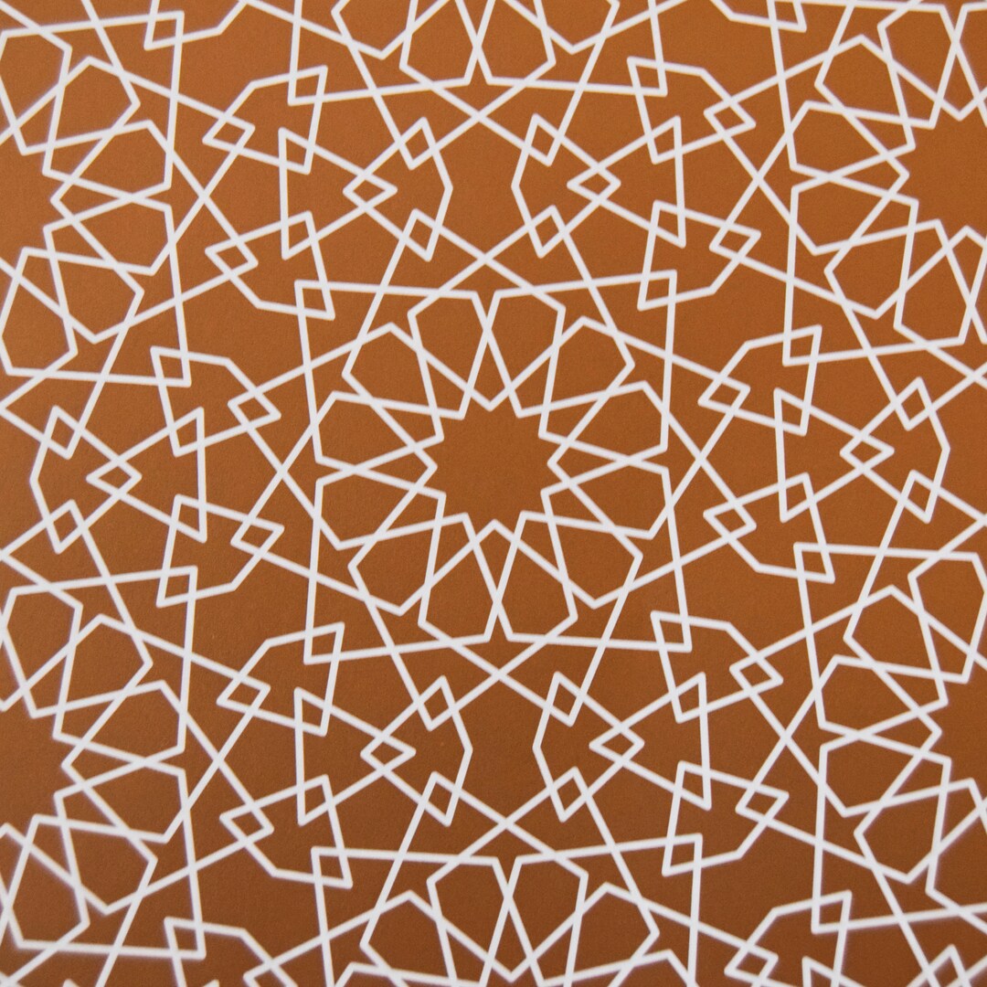 Moroccan Tile Paper: Gold & White Design (2 Sheets) - Etsy